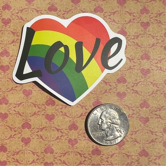 Hand Crafted | Design | Love Pride Month Lgbtqia Rainbow Vibrant Single ...